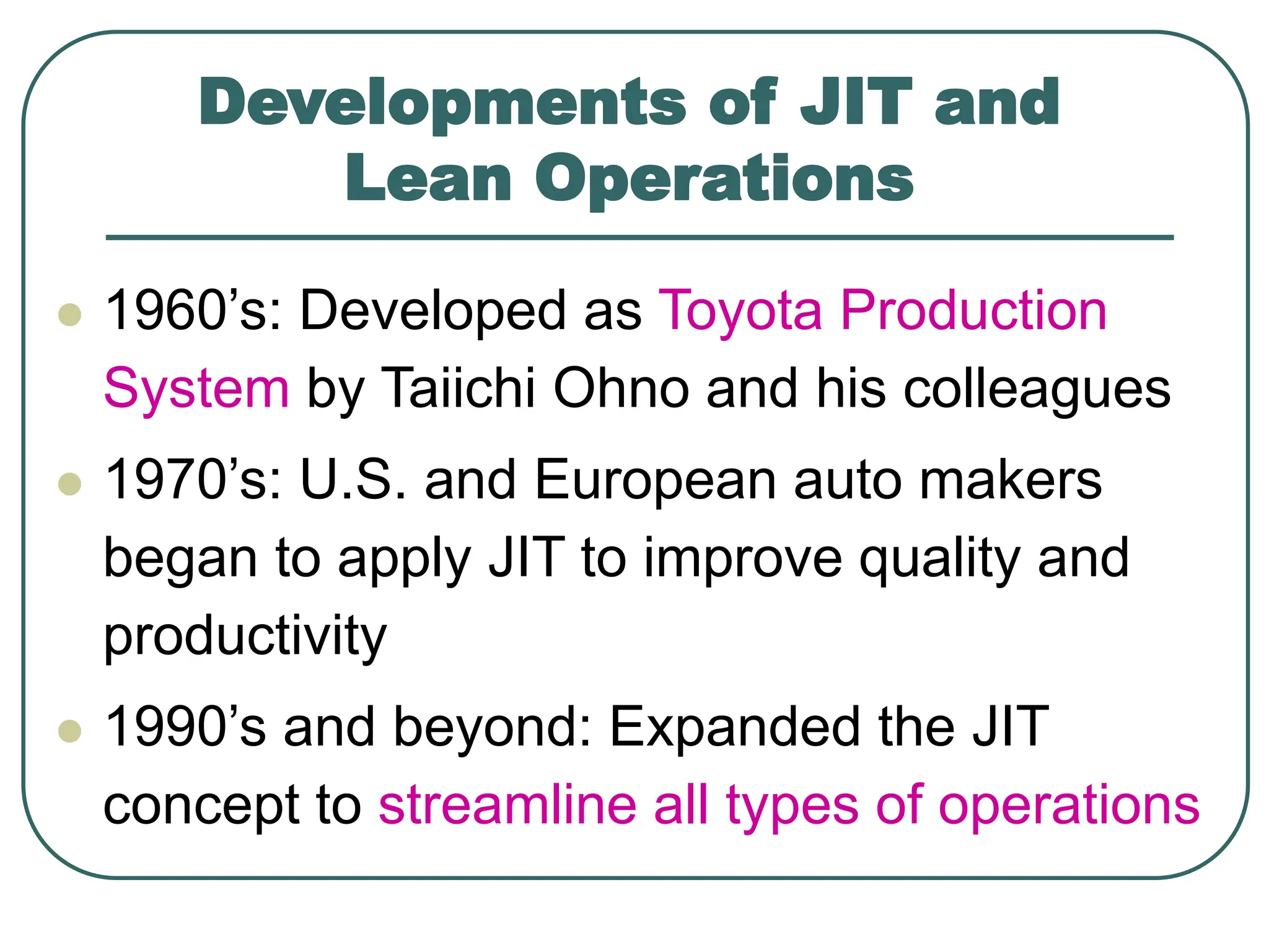 Topic 4 JIT.ppt | Mechanical and Industrial Engineering Industry ...