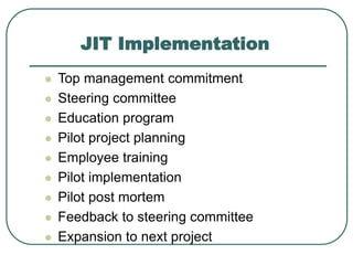 Topic 4 JIT.ppt | Mechanical and Industrial Engineering Industry ...