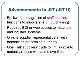 Topic 4 JIT.ppt | Mechanical and Industrial Engineering Industry ...