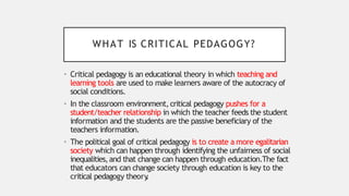 Language Teacher Education - Critical Pedagogy | PPTX