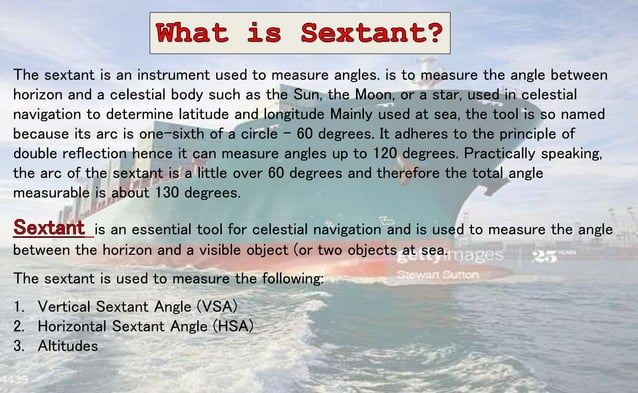 topic 4 Parts of Marine Sextant.pptx | Geography | Science