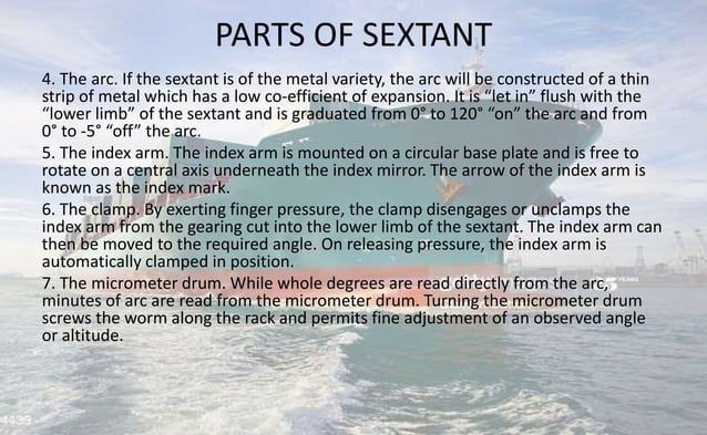 topic 4 Parts of Marine Sextant.pptx | Geography | Science