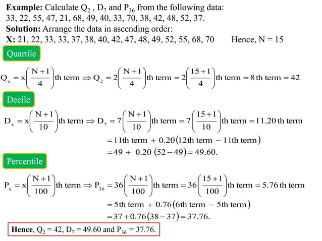 Statistical Methods: Quartile, Decile, Percentile.pptx