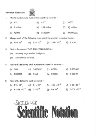 Topic 4 scientific notation | PDF