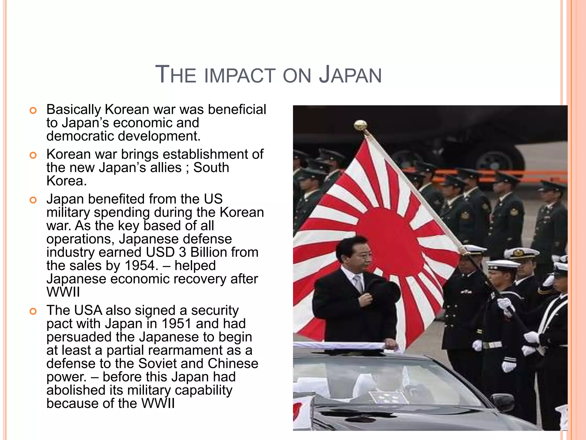 Topic 4 the consequences of the korean war | PPTX | Defense Industry | Industries