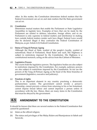 Topic 4 the constitution of malaysia | PDF