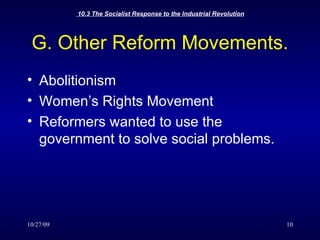Topic 4 The Socialist Response | PPT