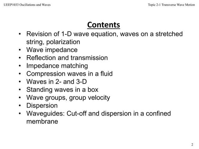 Topic 4 transverse wave | PPTX
