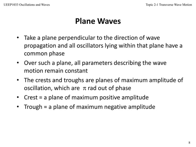 Topic 4 transverse wave | PPTX