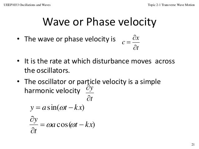 Topic 4 transverse wave
