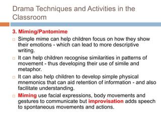 Using Drama Techiniques and Activities | PPTX