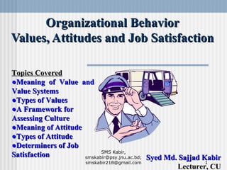 Values, Attitudes and Job Satisfaction | PPT