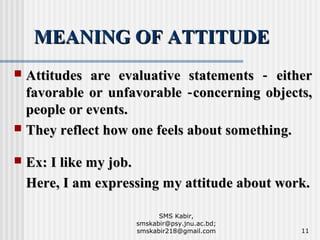 Values, Attitudes and Job Satisfaction | PPT | Careers