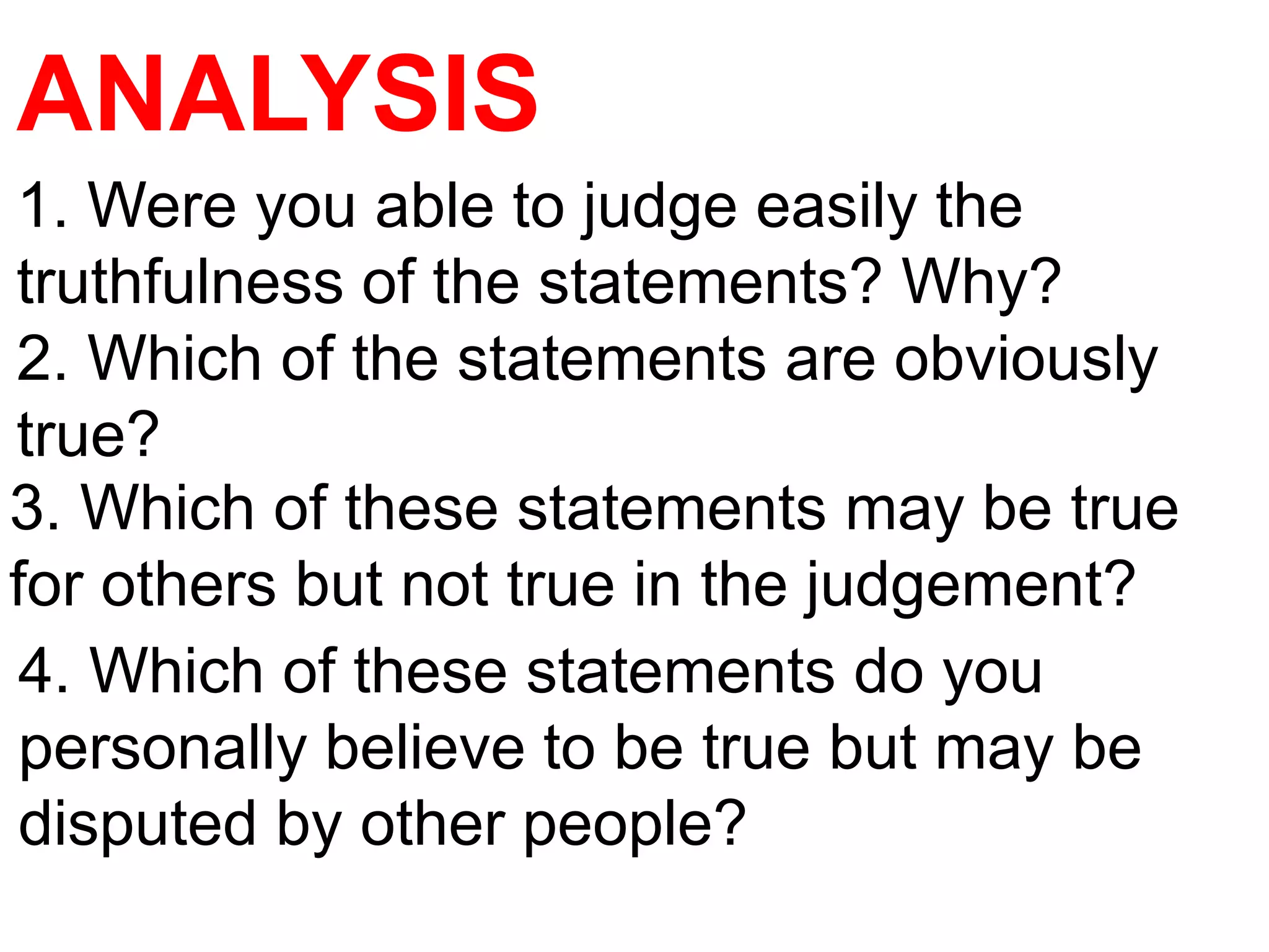 Topic 5. determining truth | PDF