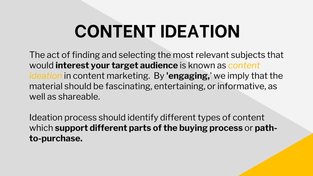 Generating Content Ideas | PPT