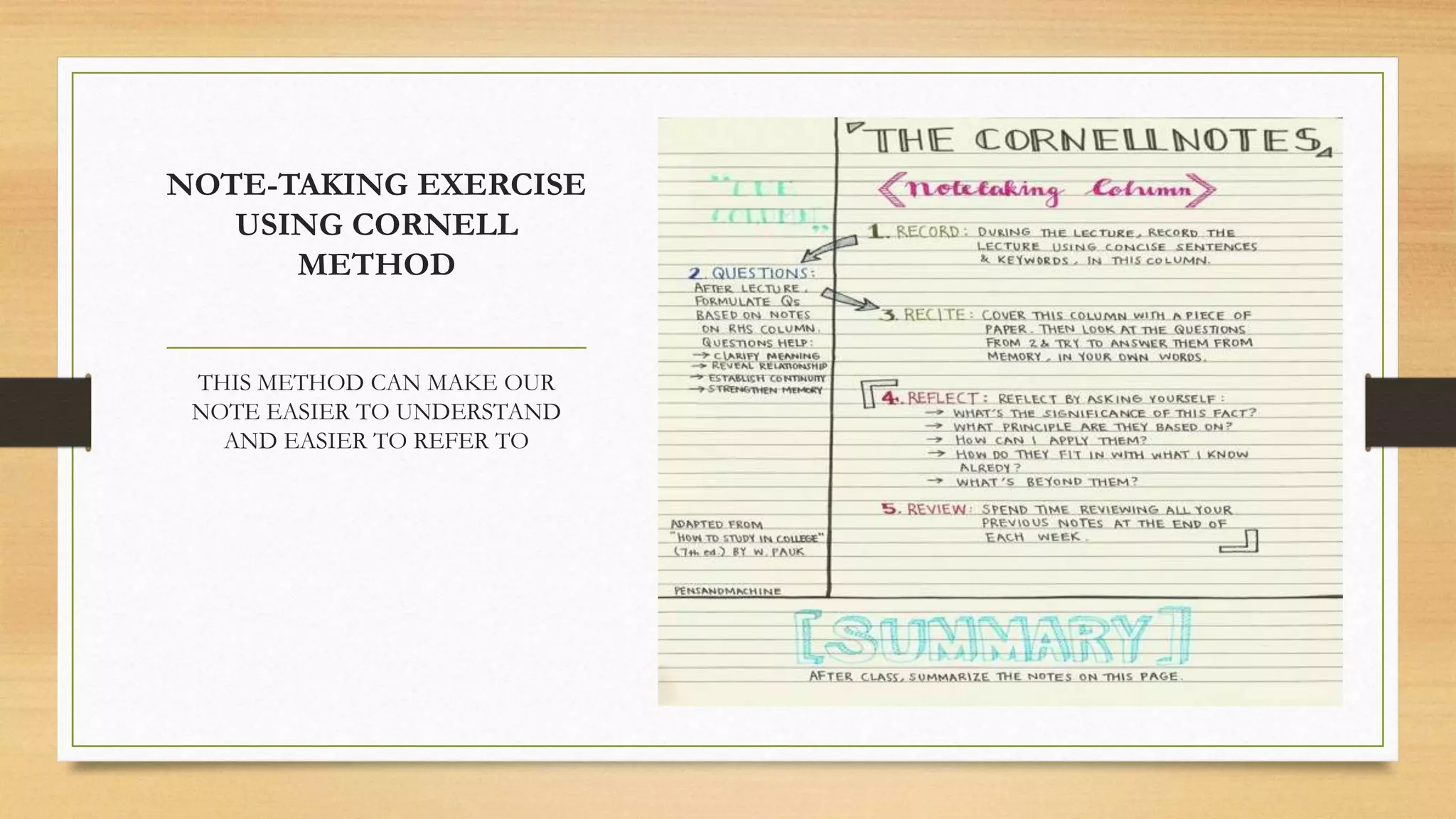 Topic 5.1 taking lecture note | PPT