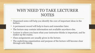 Topic 5.1 taking lecture note | PPT