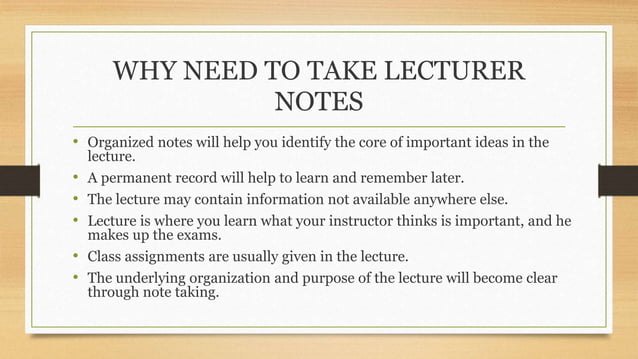 Topic 5.1 taking lecture note | PPT