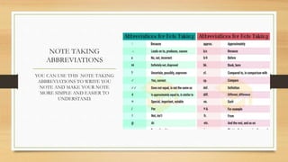 Topic 5.1 taking lecture note | PPT