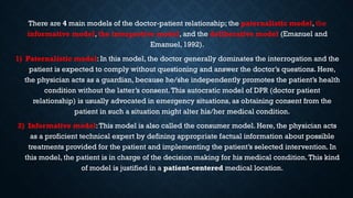 Comprehensive Overview of Doctor-Patient Relationship Models and ...