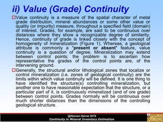 continuity in mineral inventory estimation | PDF