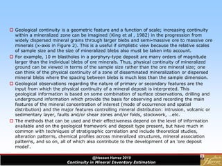 continuity in mineral inventory estimation | PDF