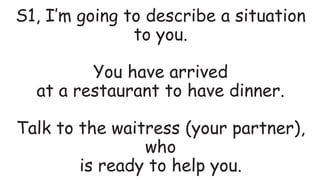 Topic 5 eating out - speaking | PPTX