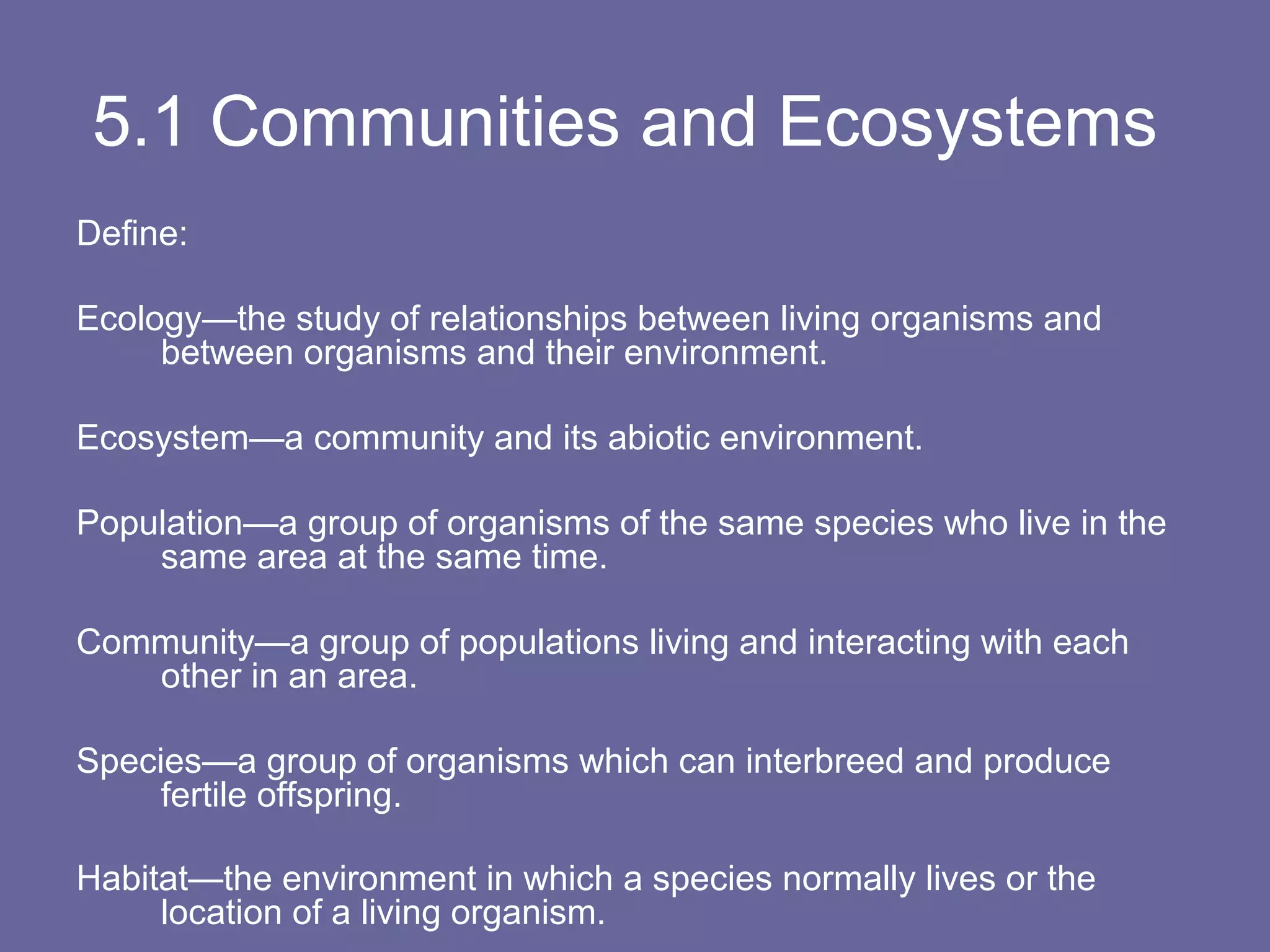 Topic 5 ecology & evolution | PPT