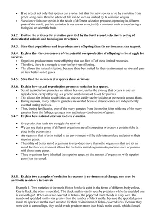 Topic 5 ecology & evolution notes | DOC