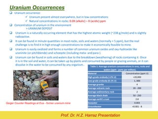 Uranium Ore Deposits | PDF