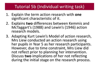 TSL3133 Topic 5 Action Research Concepts and Models | PPTX