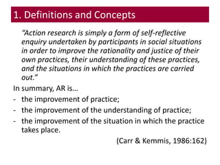 TSL3133 Topic 5 Action Research Concepts and Models | PPTX