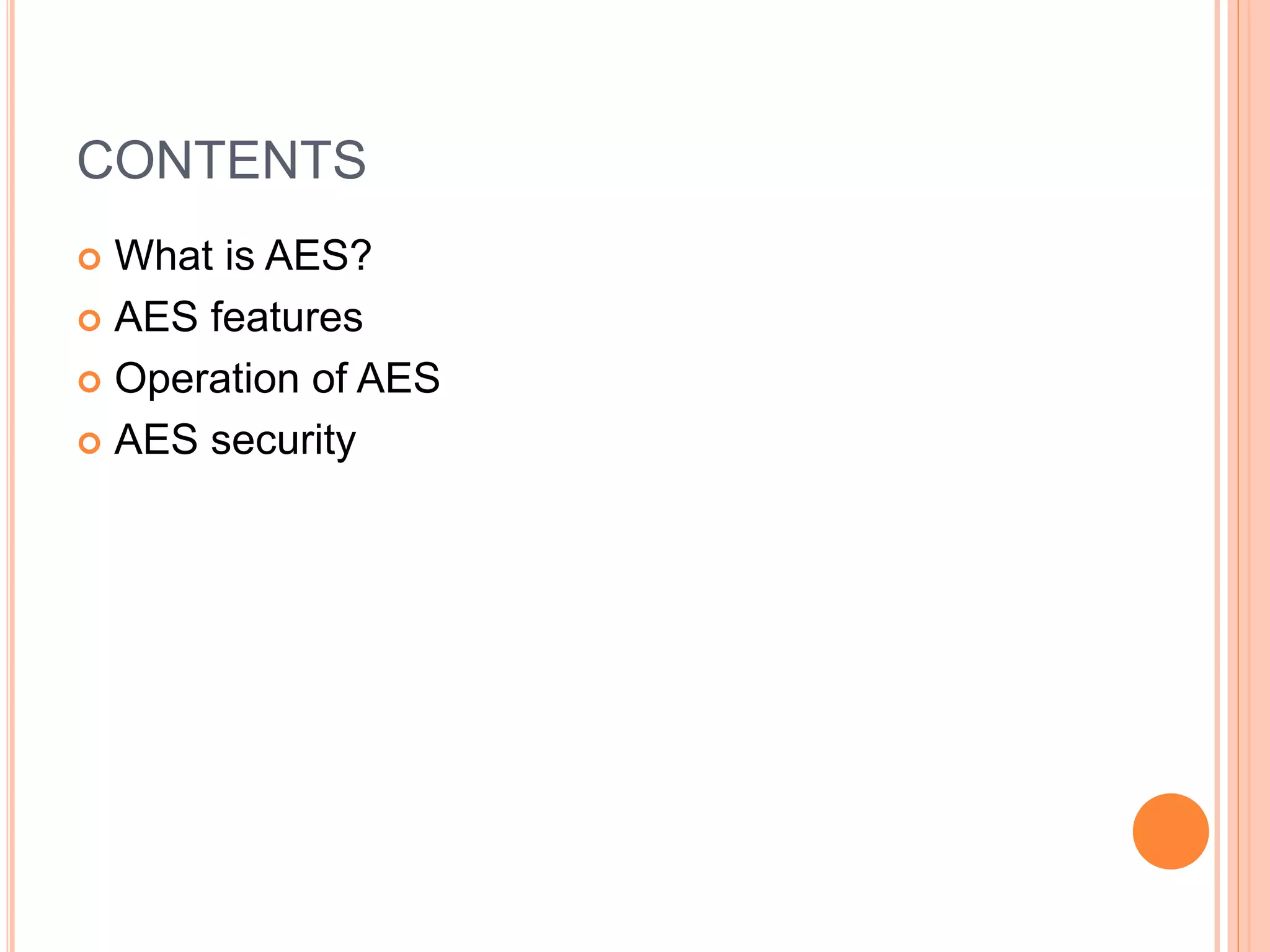 Topic5 Advanced Encryption Standard Aes Pptx Information And