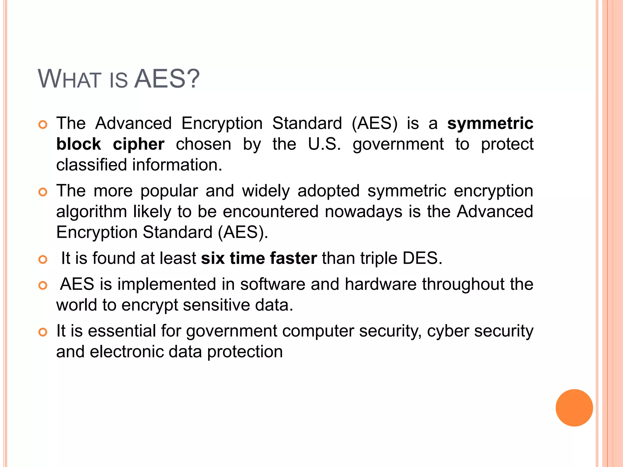 Topic5 Advanced Encryption Standard Aes Pptx Information And