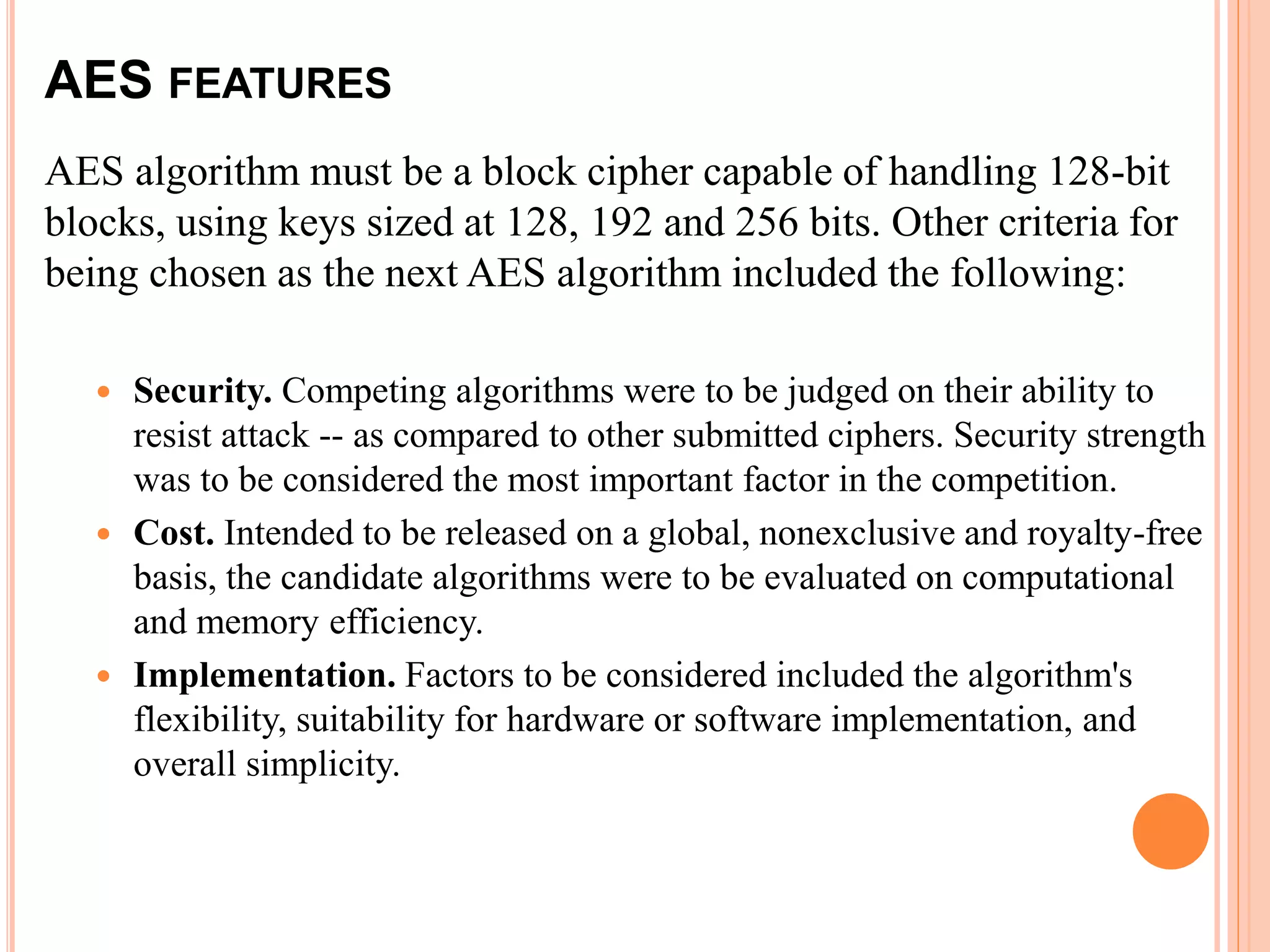 Topic5 Advanced Encryption Standard Aes Pptx Information And