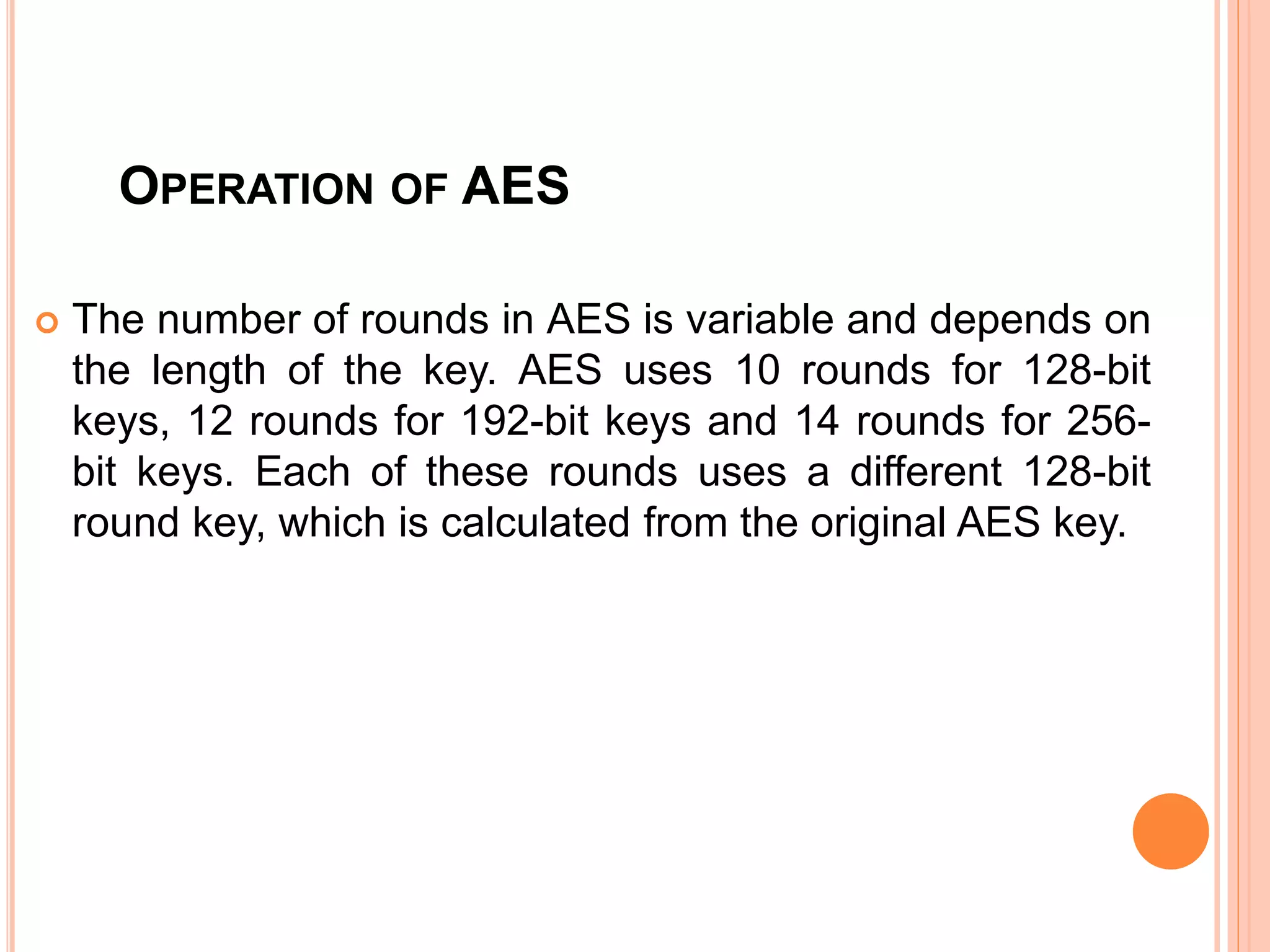 Topic5 Advanced Encryption Standard Aes Pptx Information And