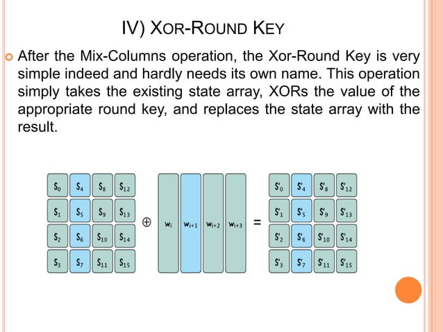 Topic5 advanced encryption standard (aes) | PPTX | Information and ...