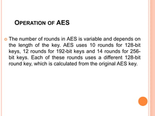Topic5 advanced encryption standard (aes) | PPTX | Information and Network Security | Computing