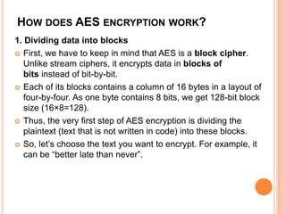 Topic5 advanced encryption standard (aes) | PPTX | Information and Network Security | Computing