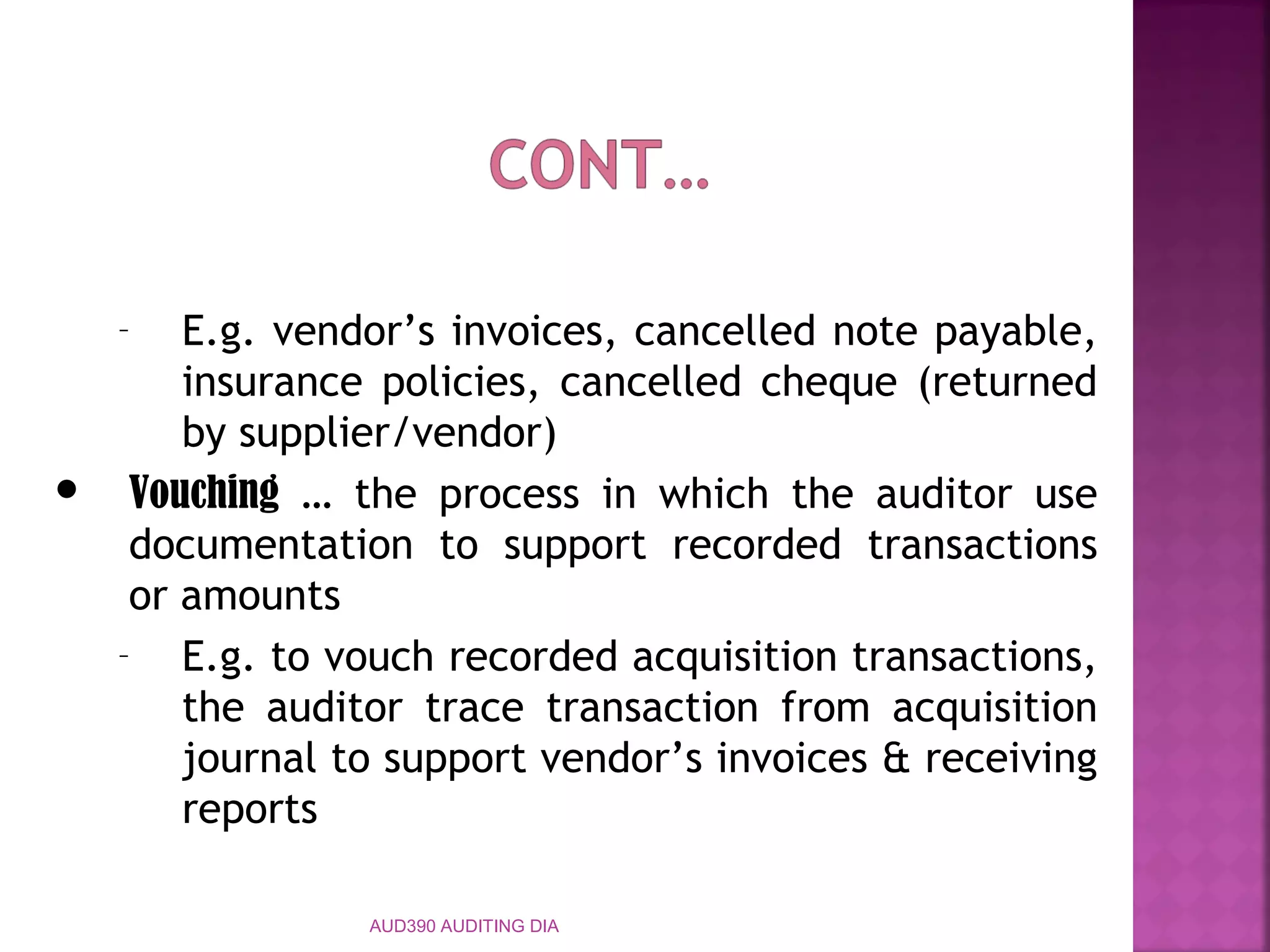 Topic 5 audit evidence and auditing procedure | PPT