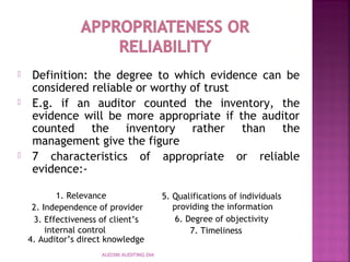Topic 5 audit evidence and auditing procedure | PPT