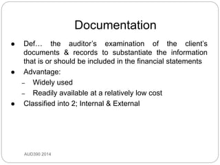 Topic 5 audit evidence and auditing procedure (2) | PPTX