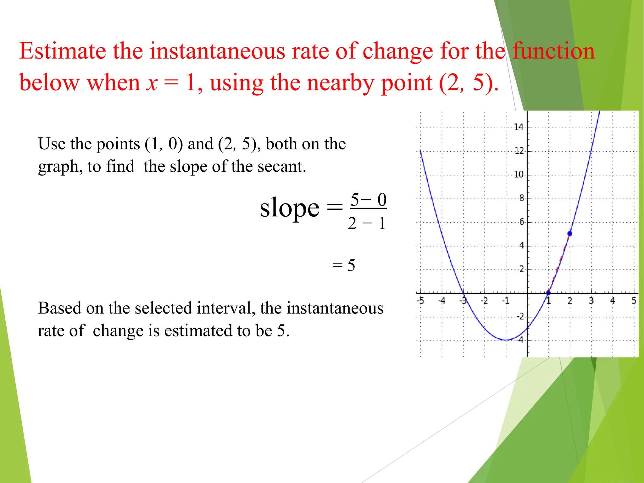 Topic 5 Average and inst rate of change.ppt