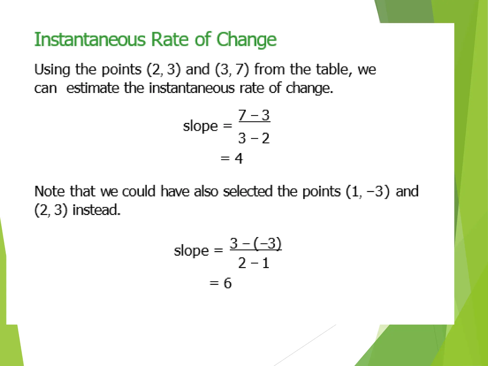 Topic 5 Average and inst rate of change.ppt