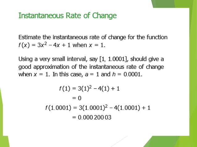 Topic 5 Average and inst rate of change.ppt | Physics | Science