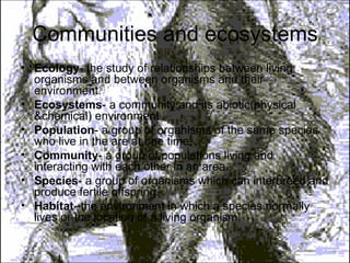 Topic 5 Communities and Ecosystems | PPT
