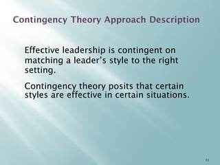 MSMC BUS 3180 Topic 5 contingency theory ppt lecture 2.25.2014