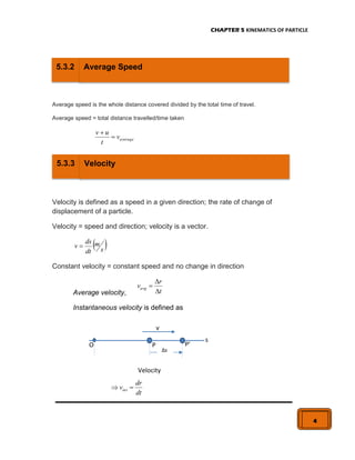 Topic 5 kinematics of particle | PDF