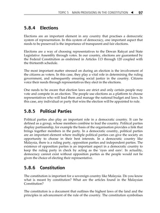 Topic 5 main provisions in the constitution | PDF