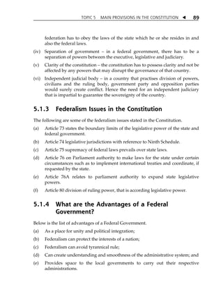 Topic 5 main provisions in the constitution | PDF